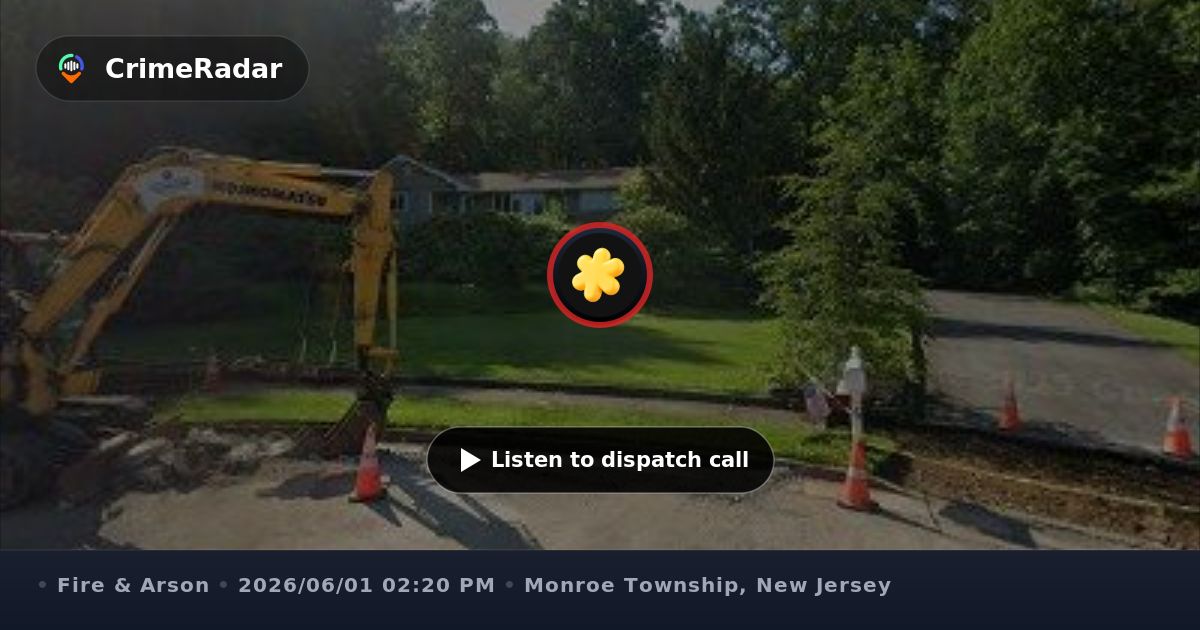 Garbage and chemicals burning in Monroe Township yard, Monroe Township ...