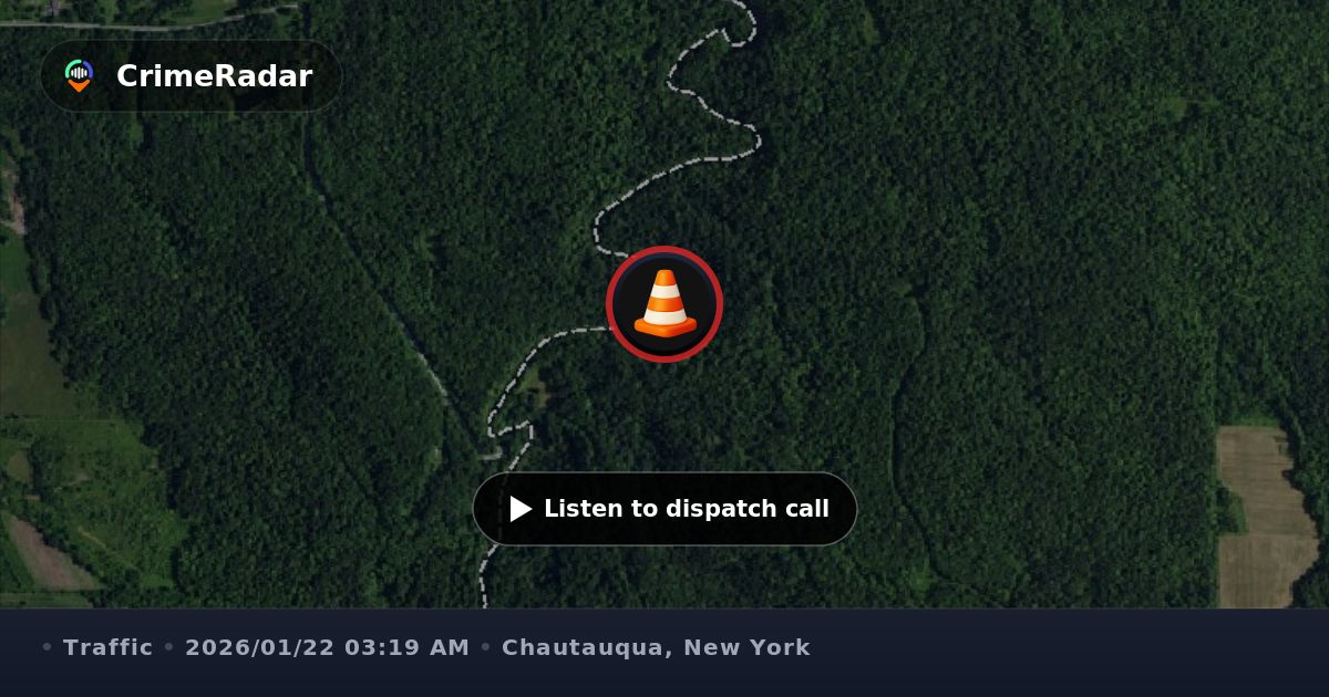 Vehicle hits tree near Lyons Rd, Chautauqua County NY | CrimeRadar