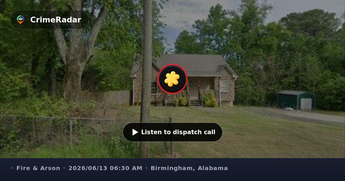 House fire with visible flames on Big Mountain Drive, Birmingham AL ...