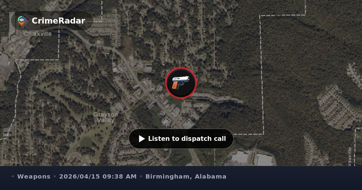 Pistol lost in bushes after earlier altercation, Birmingham AL | CrimeRadar