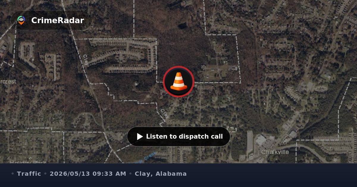 Minor traffic incident on Sweeney Hollow Road, Clay AL | CrimeRadar