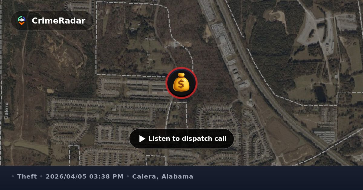 Officer transporting recovered stolen items, Calera AL | CrimeRadar