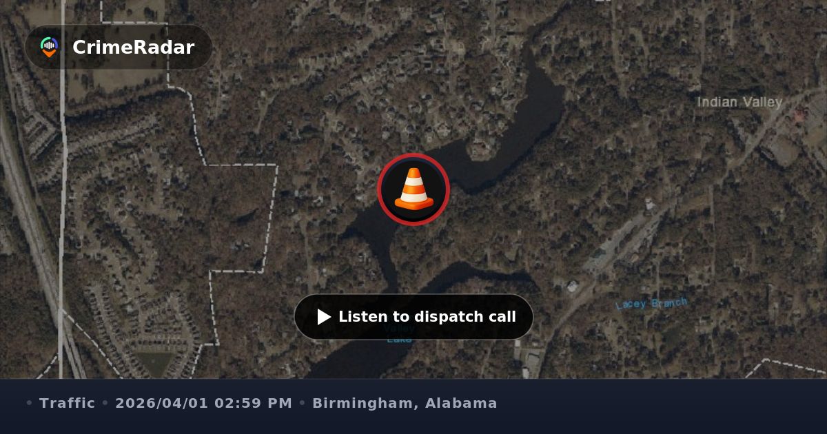 Minor traffic crash on Valleydale Road, Birmingham AL | CrimeRadar