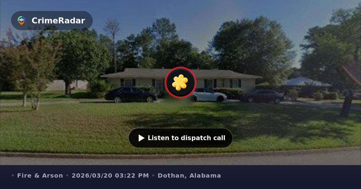 Fire alarm from hallway detectors on Daniel Circle, Dothan AL | CrimeRadar