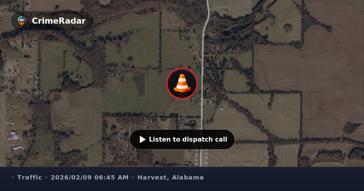 Traffic accident reported near County Line Rd, Harvest AL | CrimeRadar