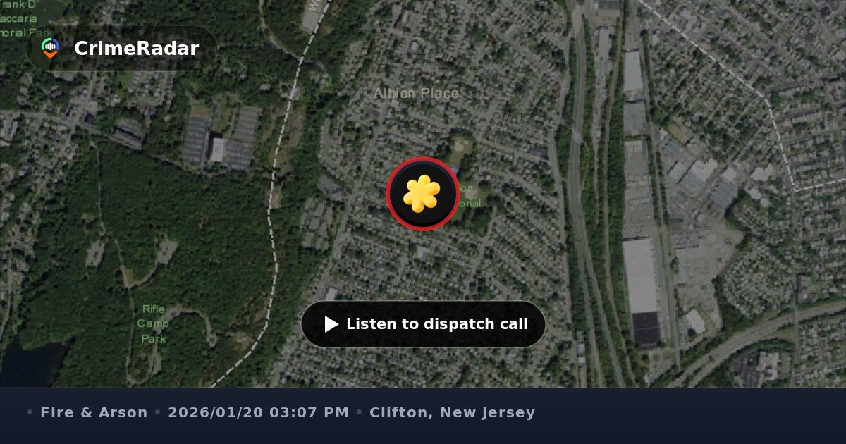 Fire alarm malfunction near Tristan Rd, Clifton NJ | CrimeRadar