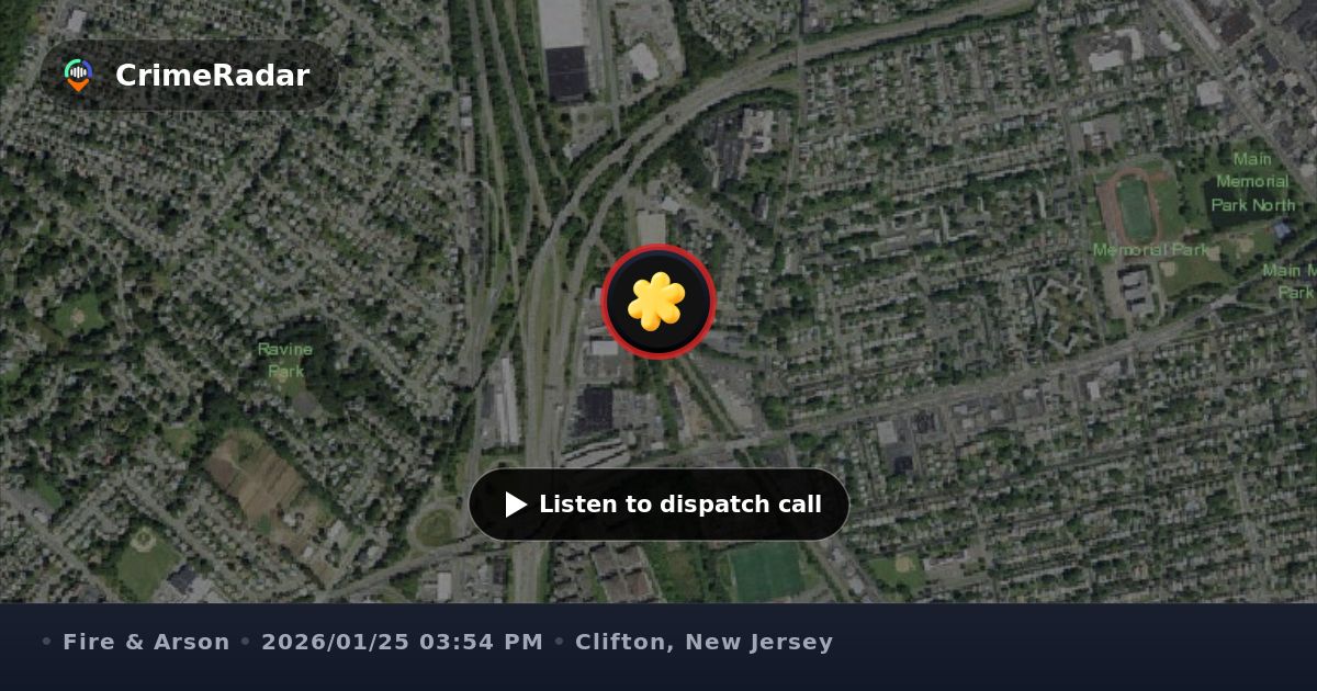 Fire crews respond to alarm near Harcourt Rd, Clifton NJ | CrimeRadar