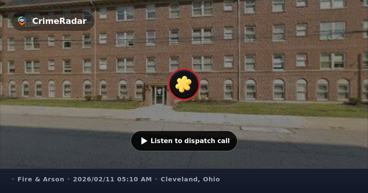 Fire at four-story apartment building on Wade Park, Cleveland OH ...