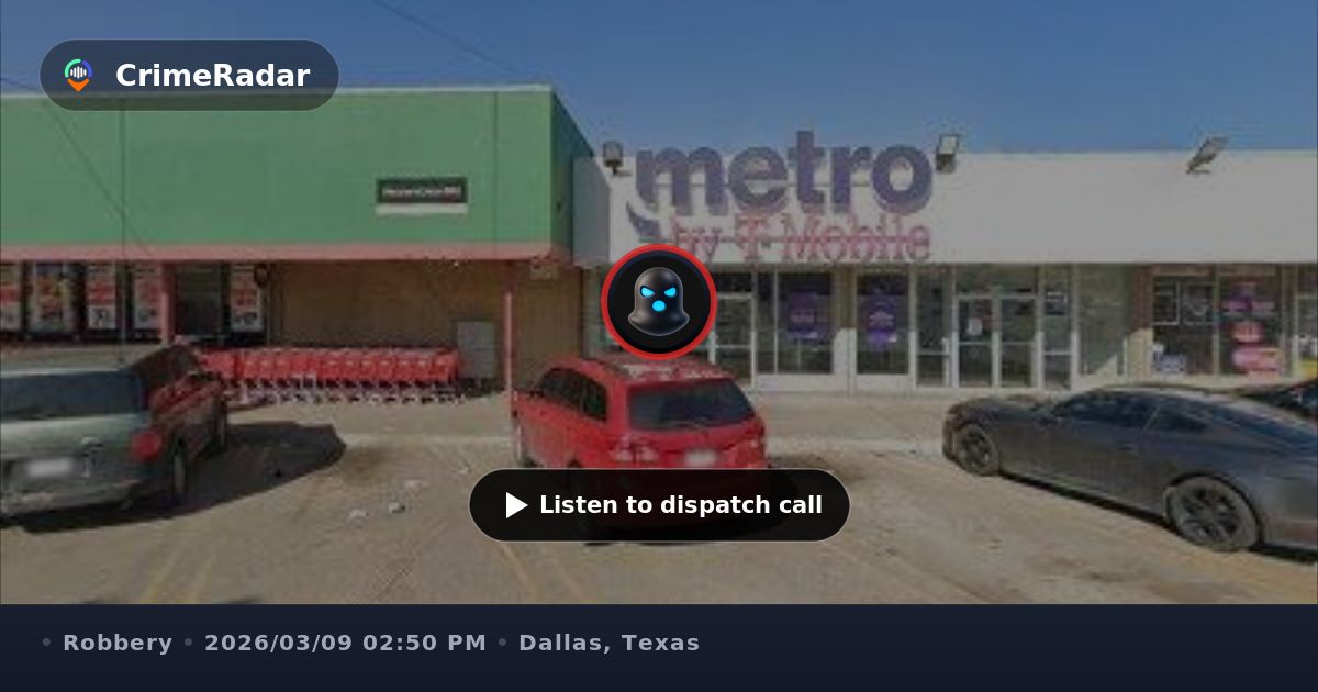 Robbery at gunpoint on South St Augustine Drive, Dallas TX | CrimeRadar