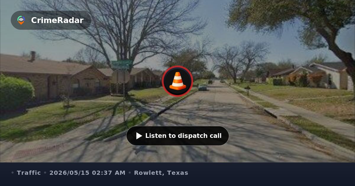 Major vehicle crash reported on Willowbrook Drive, Rowlett TX | CrimeRadar