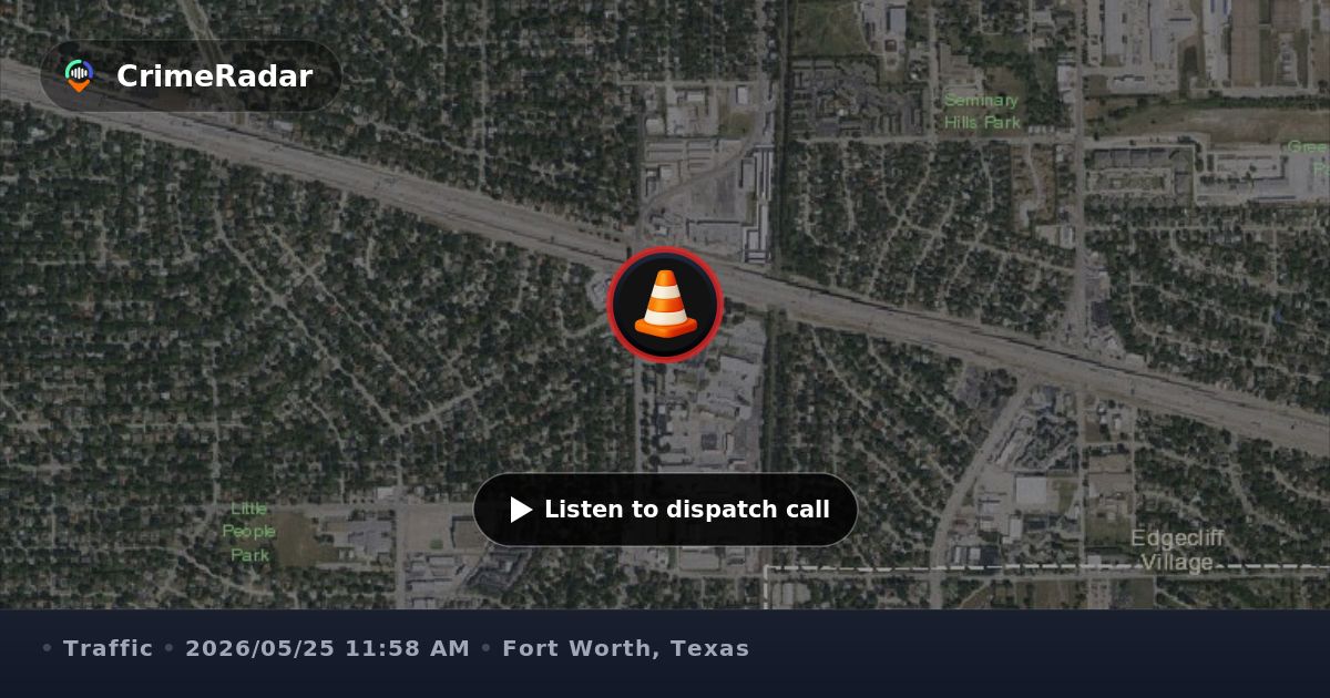 Minor crash into concrete pillar on Southwest 820, Fort Worth TX ...