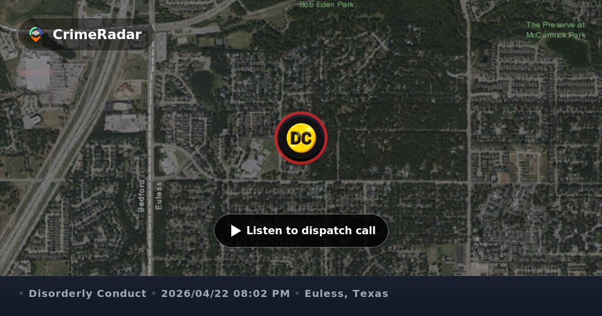 Loud disturbance reported at Fair Oaks apartment, Euless TX | CrimeRadar
