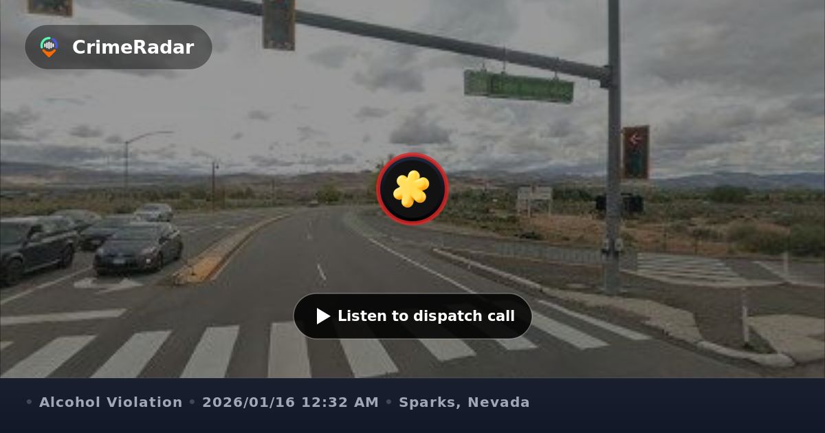 Possible intoxicated driver near Sparks Boulevard, Sparks NV | CrimeRadar