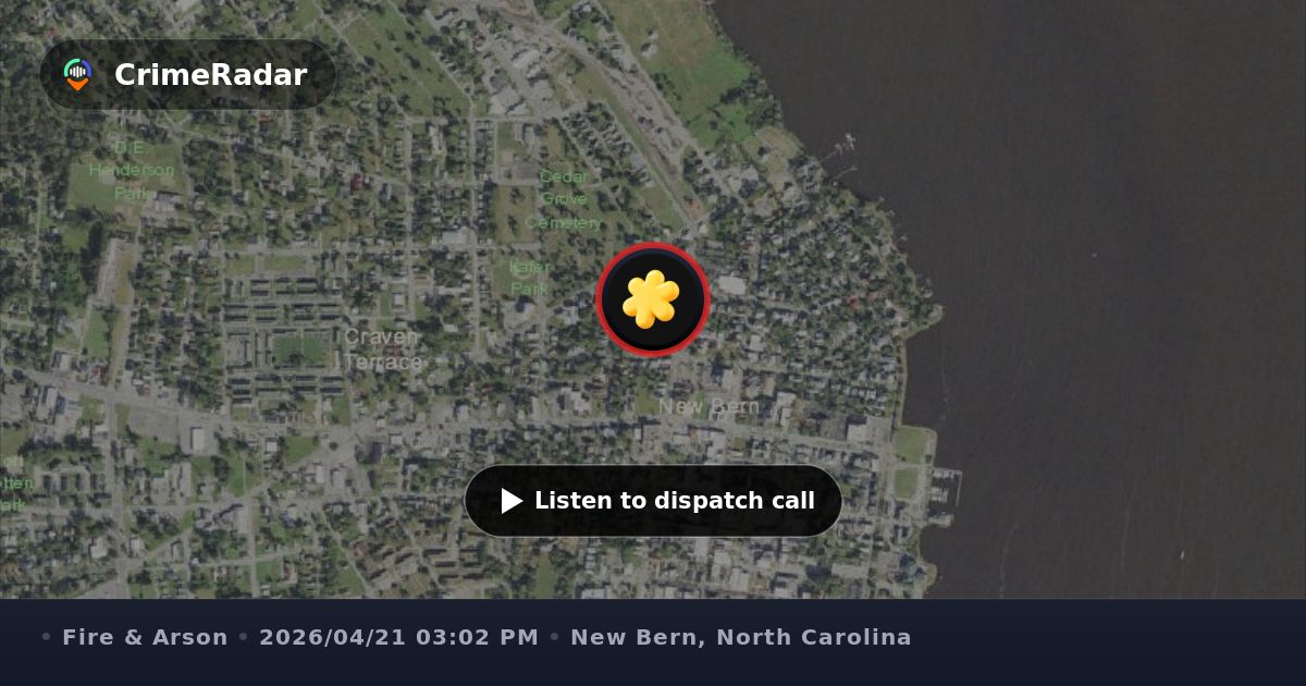 Broken fire hydrant flooding behind Relo building, New Bern NC | CrimeRadar