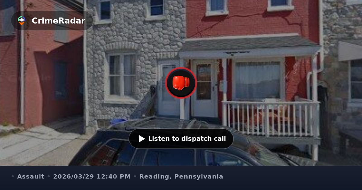 Person possibly stabbed in alley on Wunder Street, Reading PA | CrimeRadar