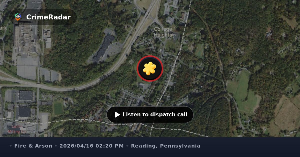 Mulch fire reported at Oak Forest Apartments, Reading PA | CrimeRadar