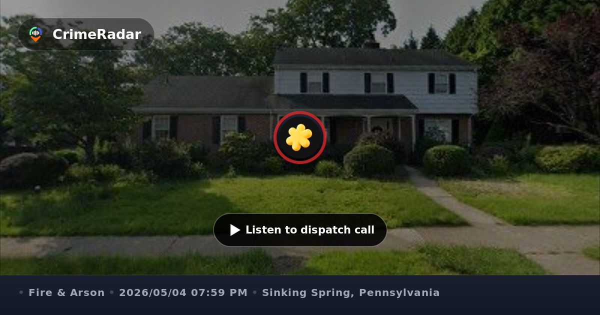 Structure fire reported on Van Reed Road, Sinking Spring PA | CrimeRadar