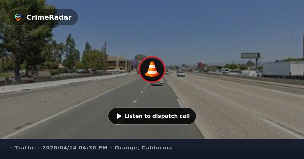 Injury crash on southbound 55 freeway, Orange County CA | CrimeRadar