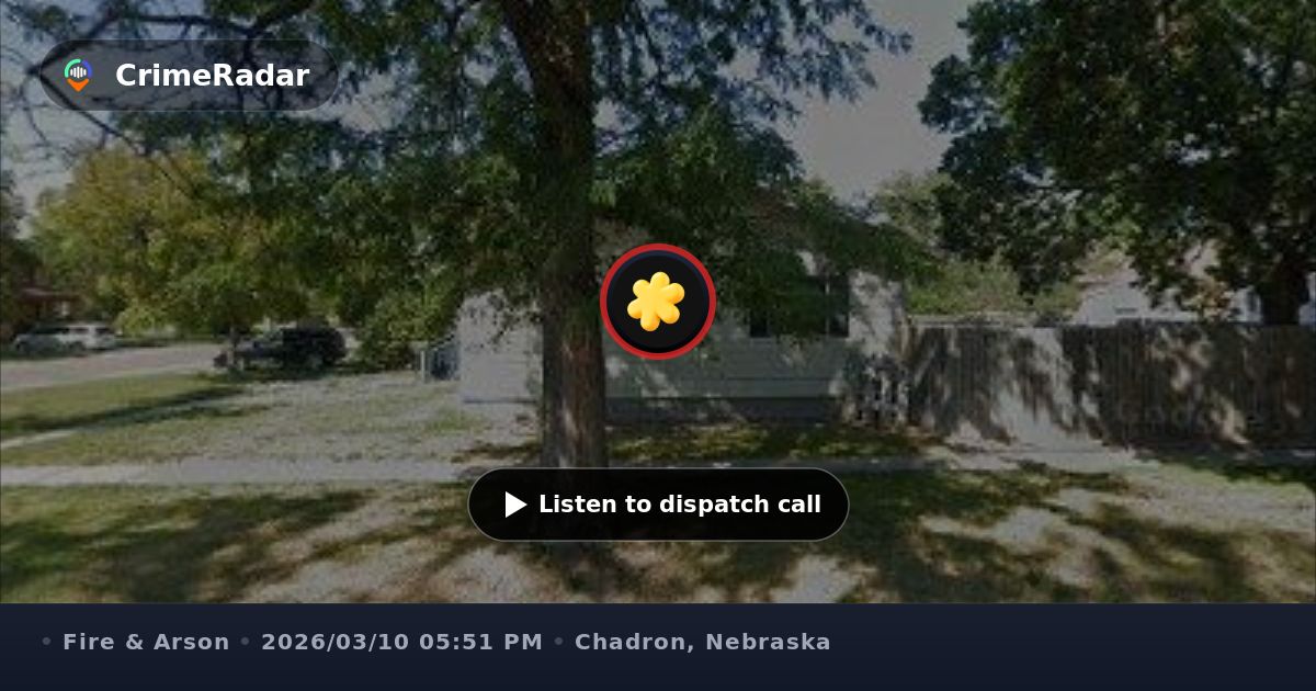 Backyard fire reported at Main Street residence, Chadron NE | CrimeRadar