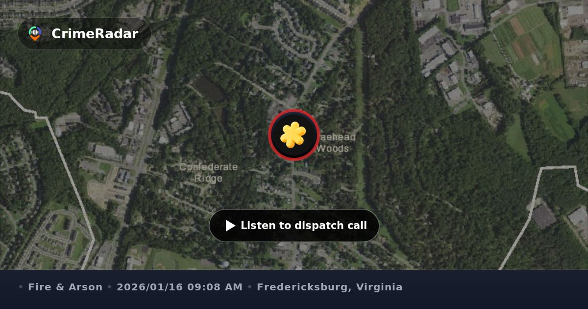 Gas leak reported near Courtland Dr, Fredericksburg VA | CrimeRadar