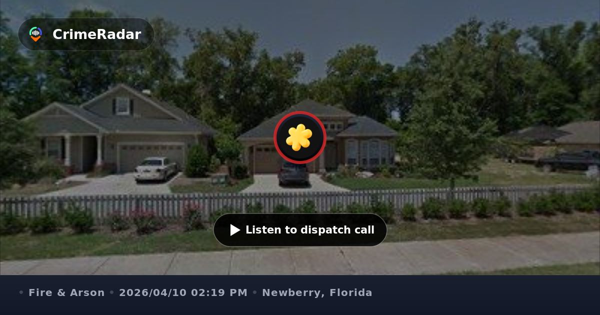Small brush fire from dumped ashes near homes, Newberry FL | CrimeRadar