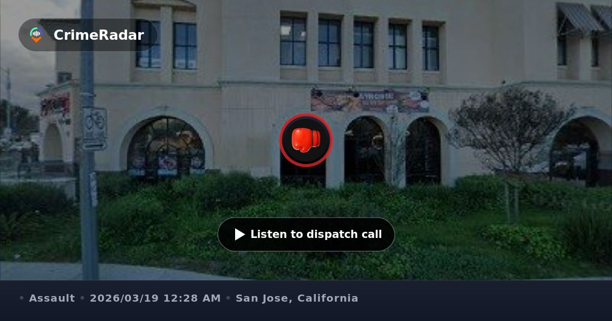 Assault victim reported on McLaughlin Avenue, San Jose CA | CrimeRadar