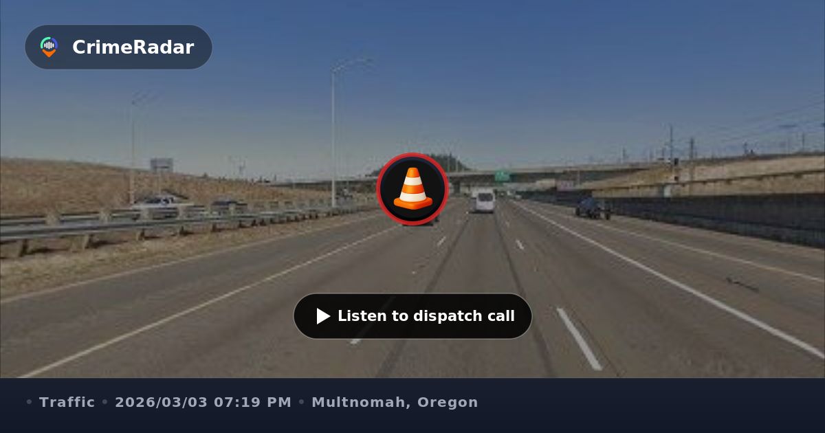 Two-vehicle crash on I-205 at Foster Road exit, Multnomah County OR ...