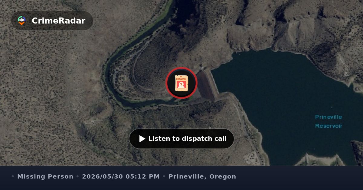 Missing person reported near Bowman Dam, Prineville OR | CrimeRadar
