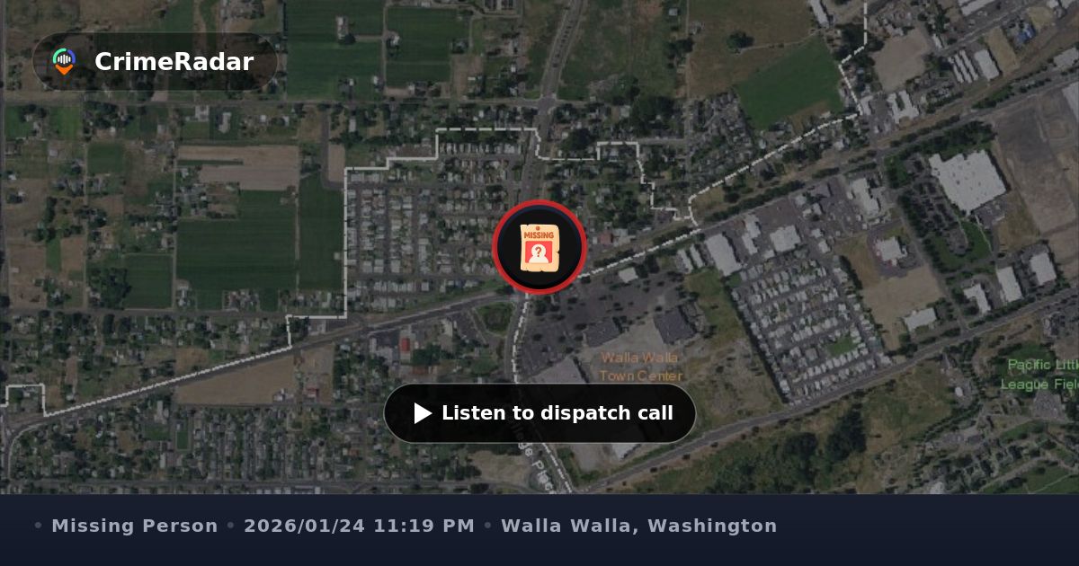Possible missing teen near Rose St, Walla Walla WA | CrimeRadar