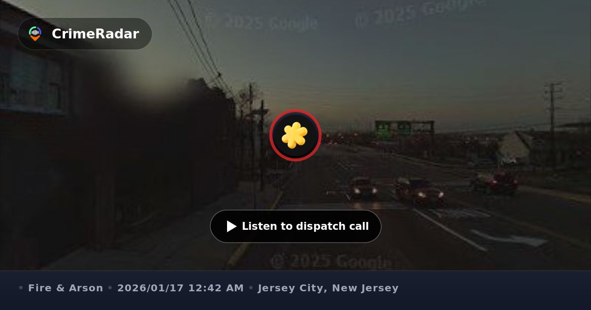 Vehicles catch fire near Secaucus Rd, Jersey City NJ | CrimeRadar