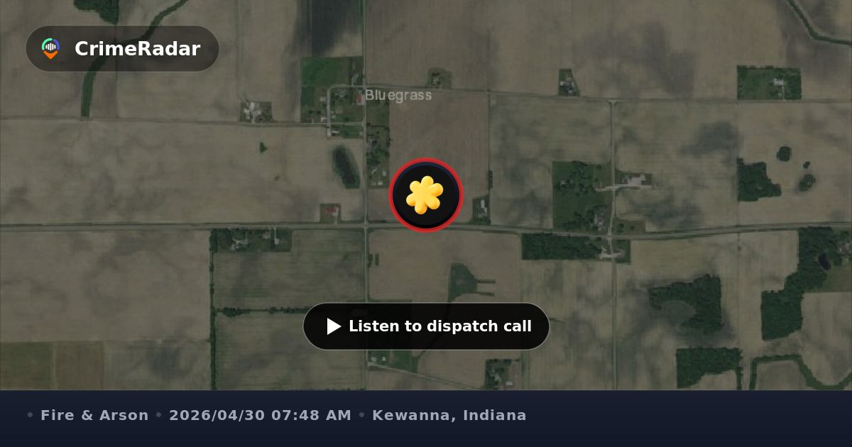 Structure fire reported on West 775 South, Kewanna IN | CrimeRadar