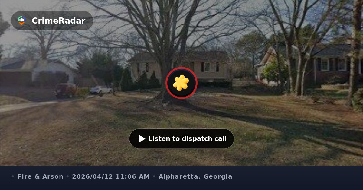Single home structure fire on Burnett Way, Alpharetta GA | CrimeRadar