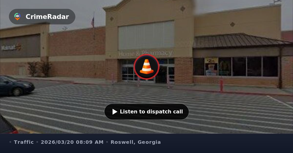 Overturned vehicle blocks lanes near Walmart, Roswell GA | CrimeRadar