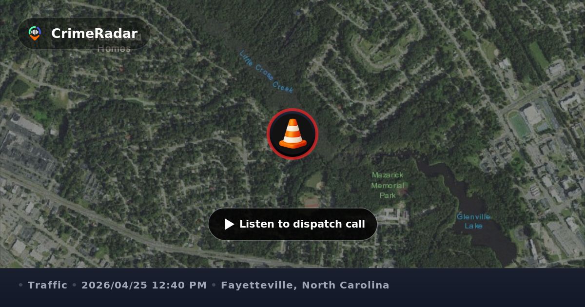 Traffic crash causing delays near Pearl Street, Fayetteville NC ...