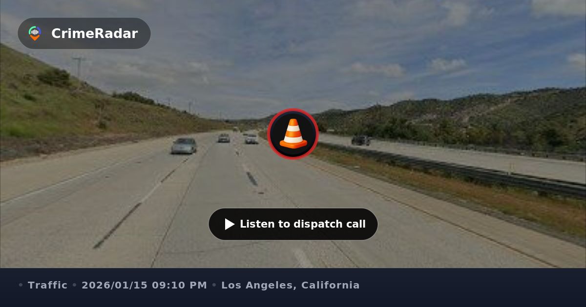 Traffic hazard on northbound CA-14 near 20th Street West, Los Angeles ...