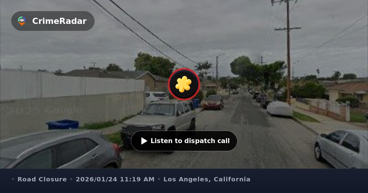 Wires block traffic near Lakeview Road, Los Angeles CA | CrimeRadar