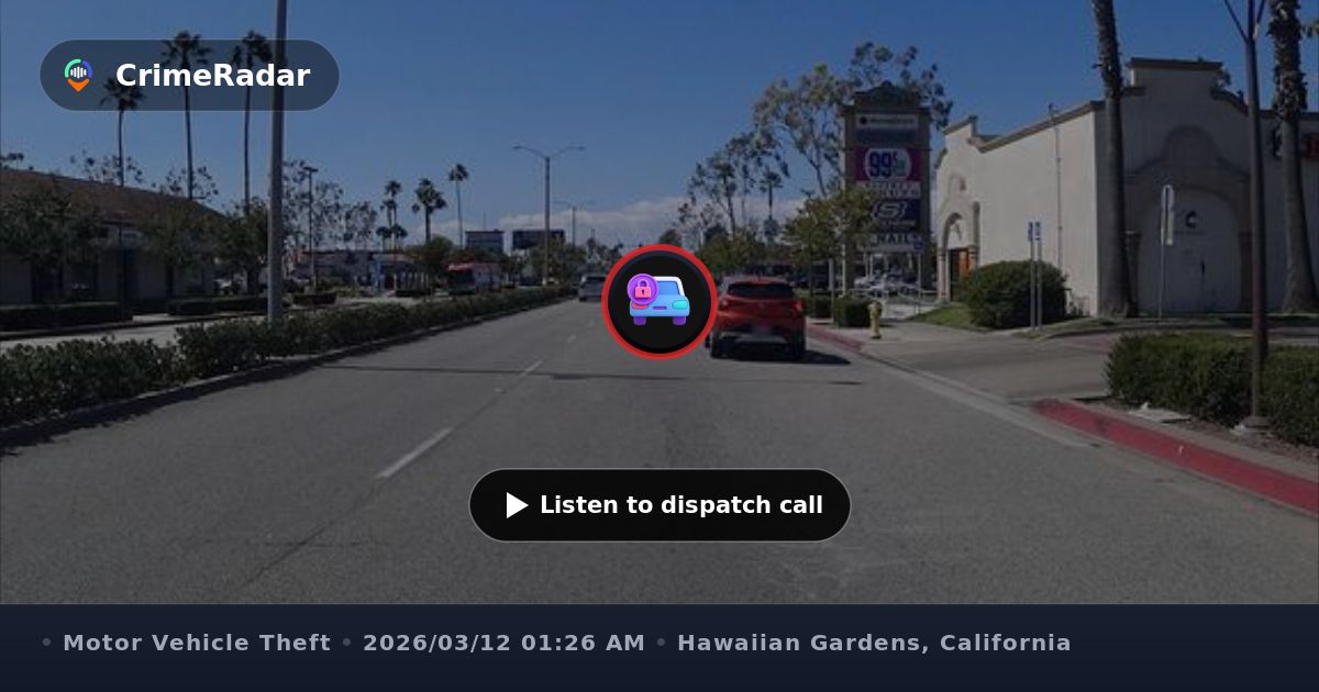 Police stop confirmed stolen vehicle at intersection, Hawaiian Gardens ...