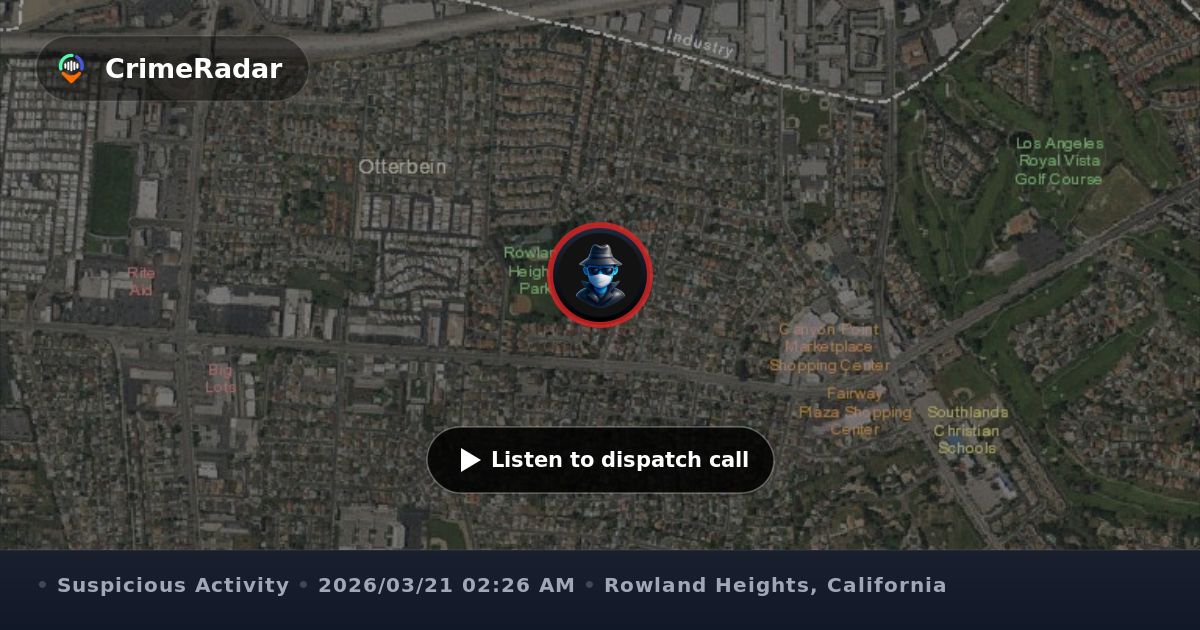 Stranger reported inside home on Carly Place, Rowland Heights CA ...
