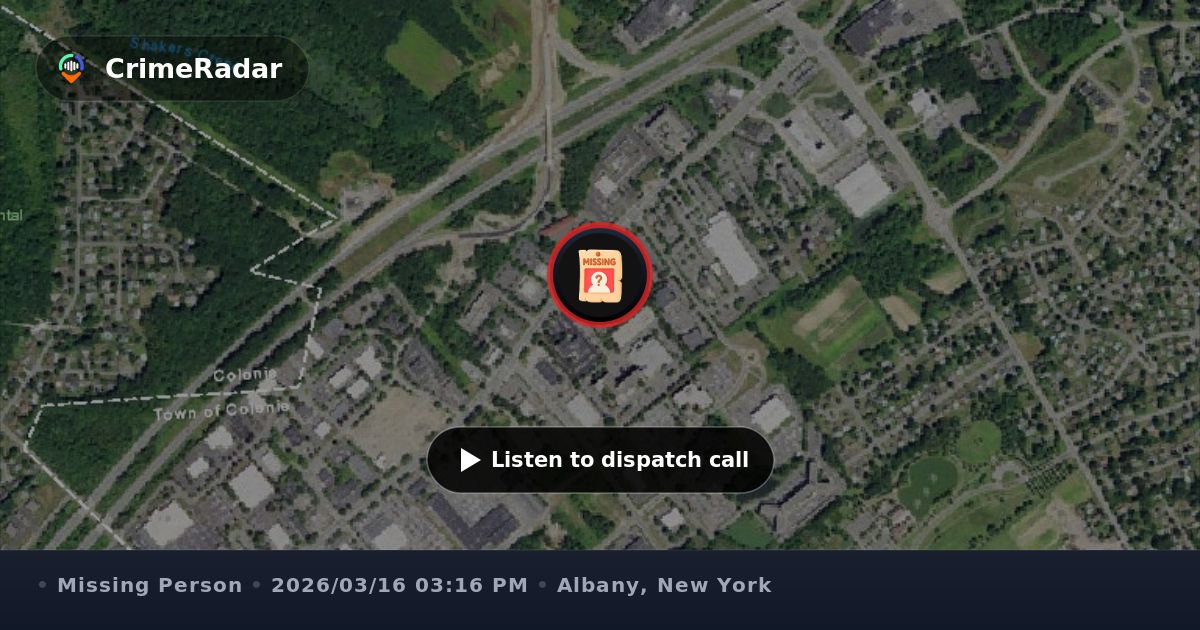 Search for missing woman in Colonie residence, Albany NY | CrimeRadar