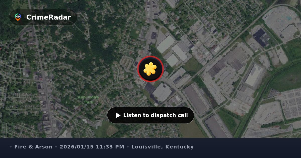 Possible carbon monoxide alarm near Kane Square, Louisville KY | CrimeRadar