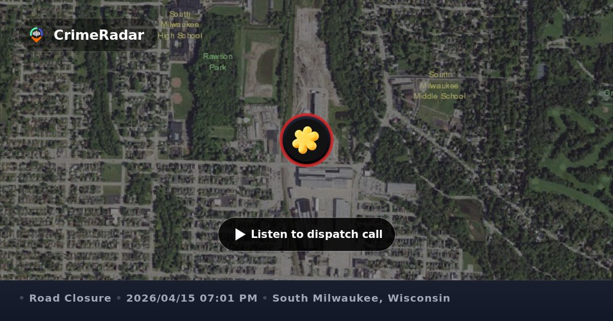 Street flooding near railroad tracks closes trestle, South Milwaukee WI ...