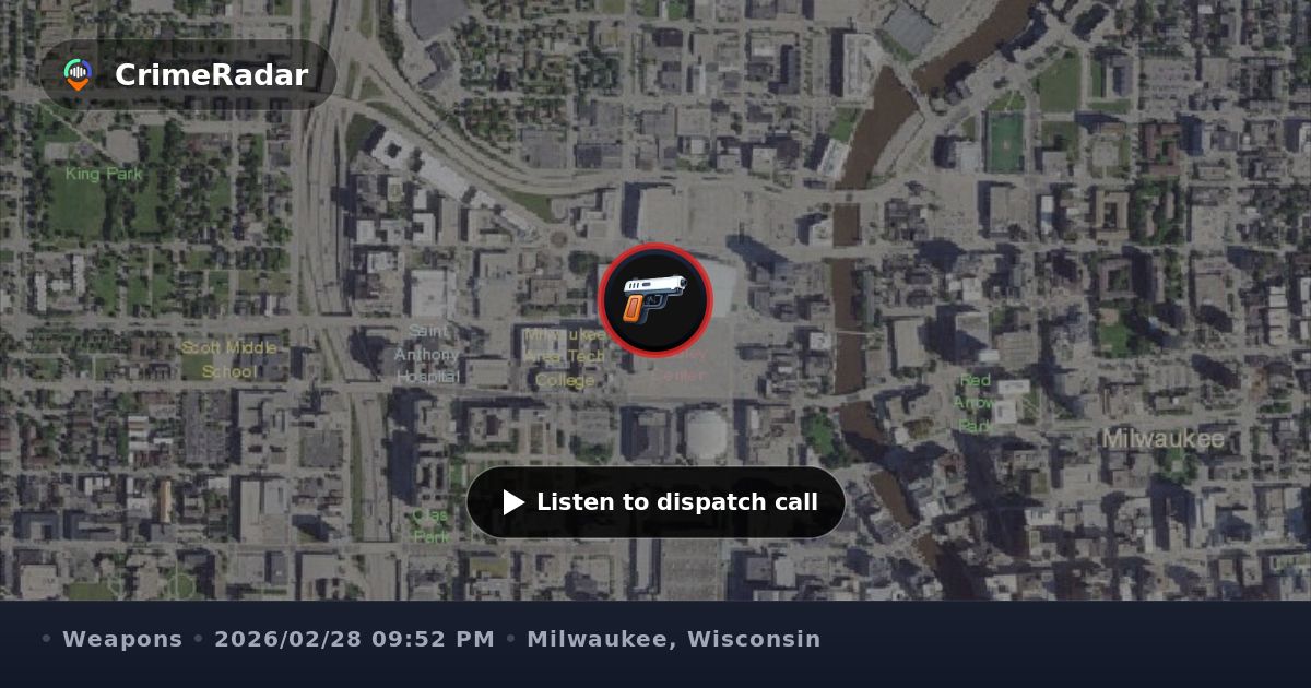 Woman dies after gunshot wound to head downtown, Milwaukee WI | CrimeRadar