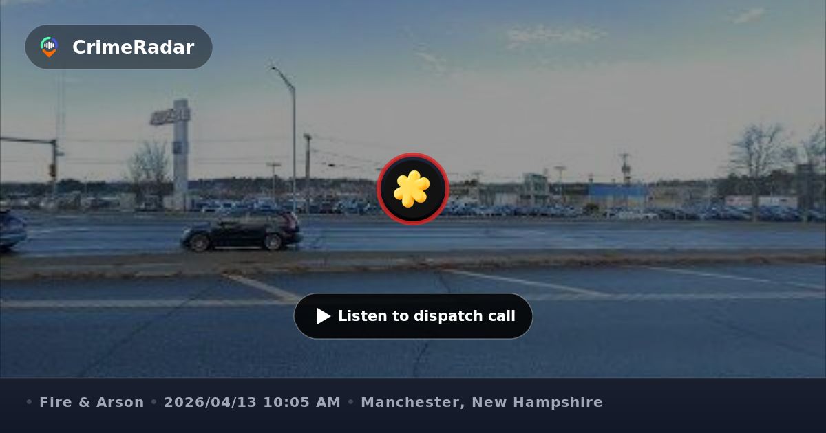 Possible vehicle fire on I-293 near South Willow, Manchester NH ...