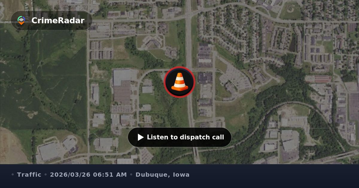 Single vehicle crash with trailer on Dodge Street, Dubuque IA | CrimeRadar