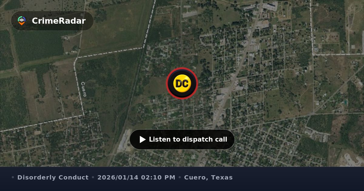 Officers respond to loud music complaint near Dunn St, Cuero TX ...