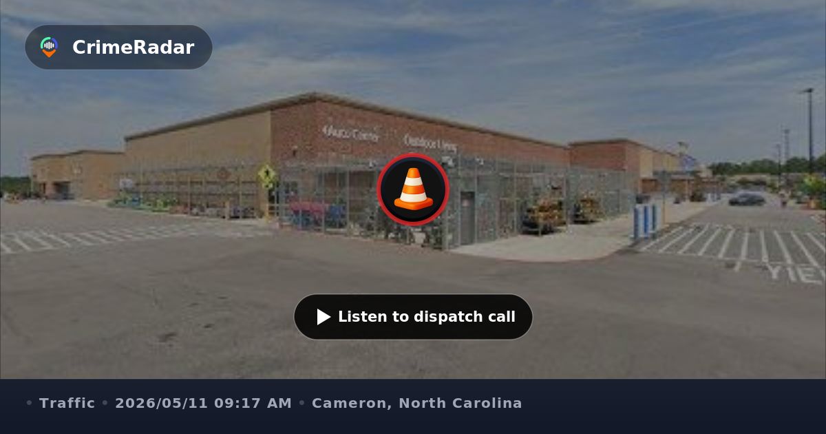 Two-car crash in front of Walmart in Cameron, Cameron NC | CrimeRadar