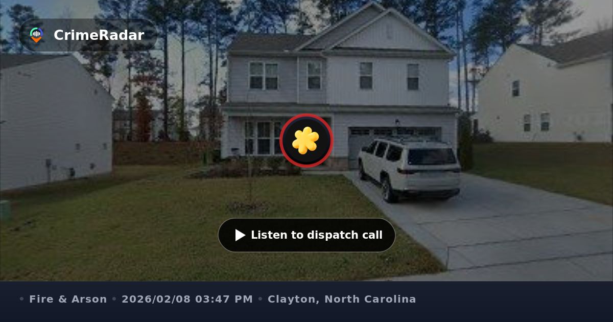 Officials respond to house fire near Pascoli Court, Clayton NC | CrimeRadar
