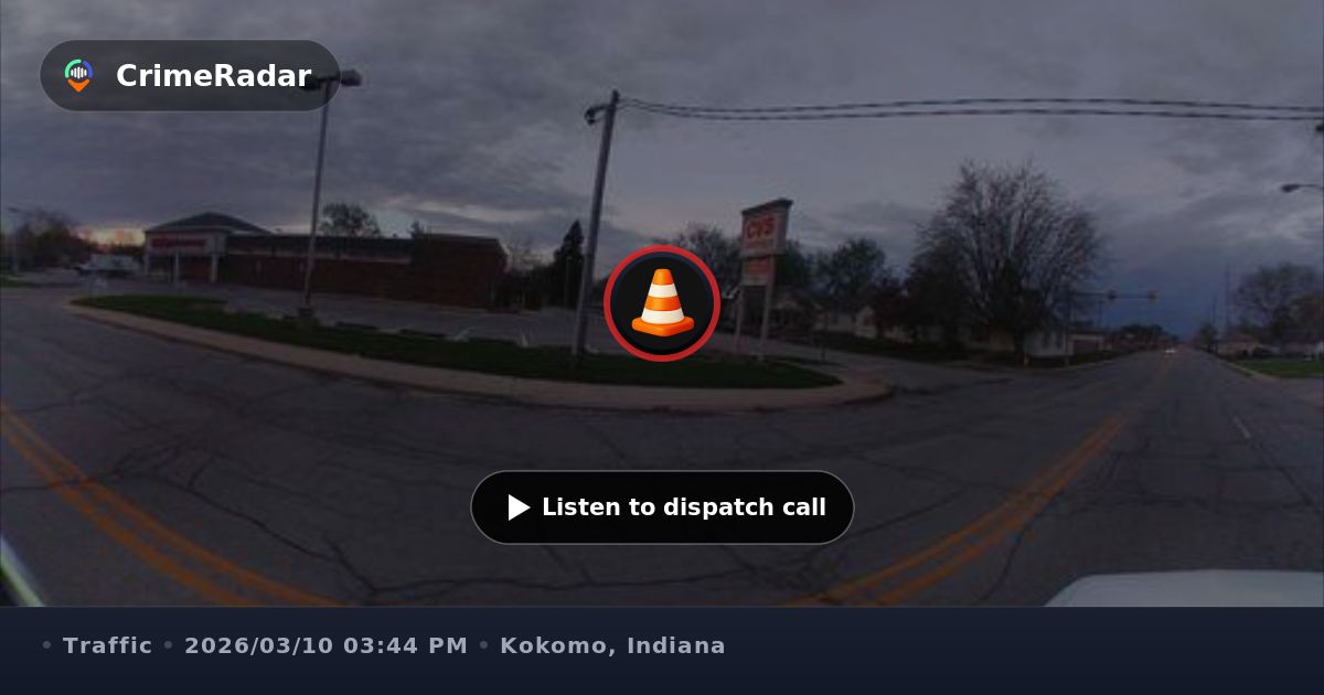 Injured person after traffic crash at Morgan and Apperson, Kokomo IN ...