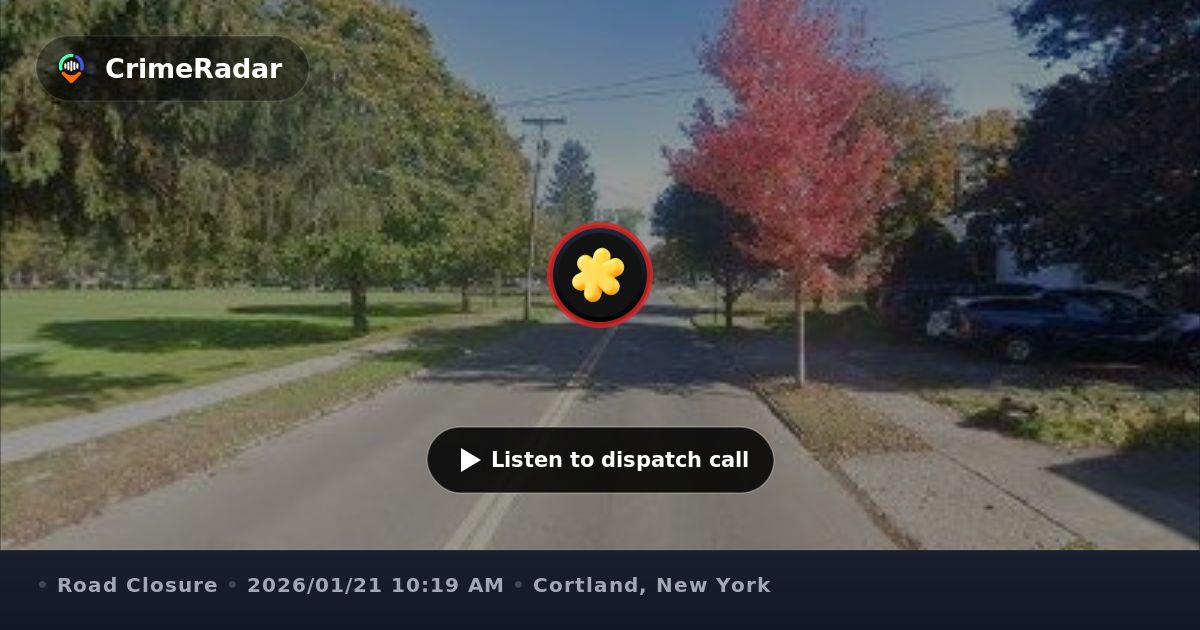Fallen trees block areas near Madison St, Cortland NY | CrimeRadar