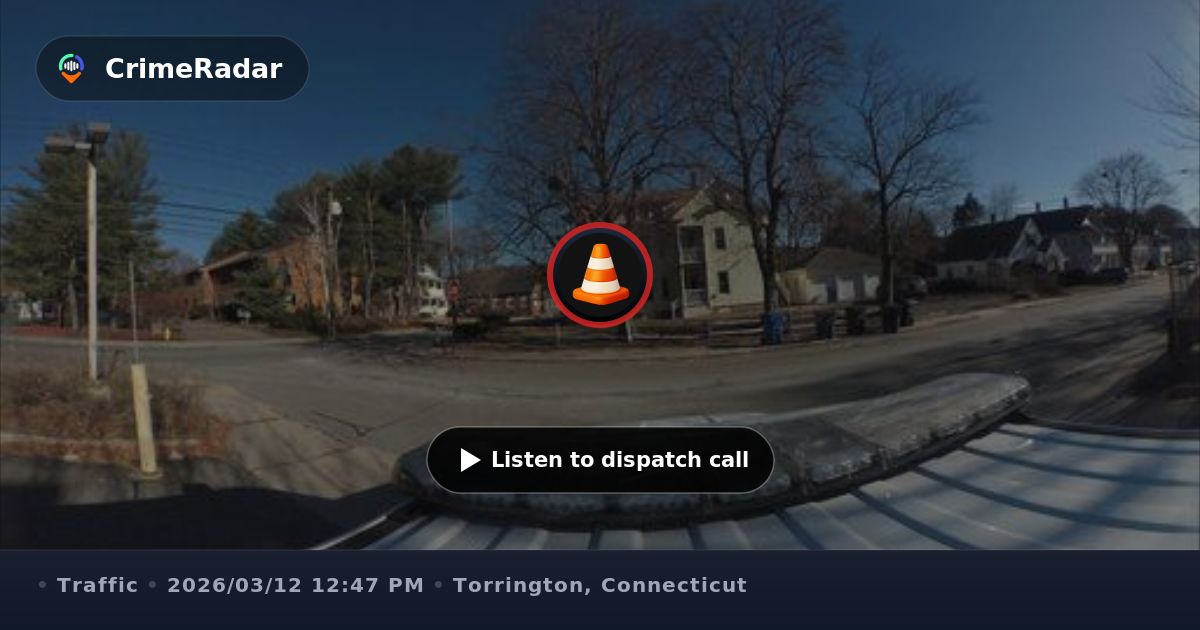 Person struck by vehicle near stop sign, Torrington CT | CrimeRadar